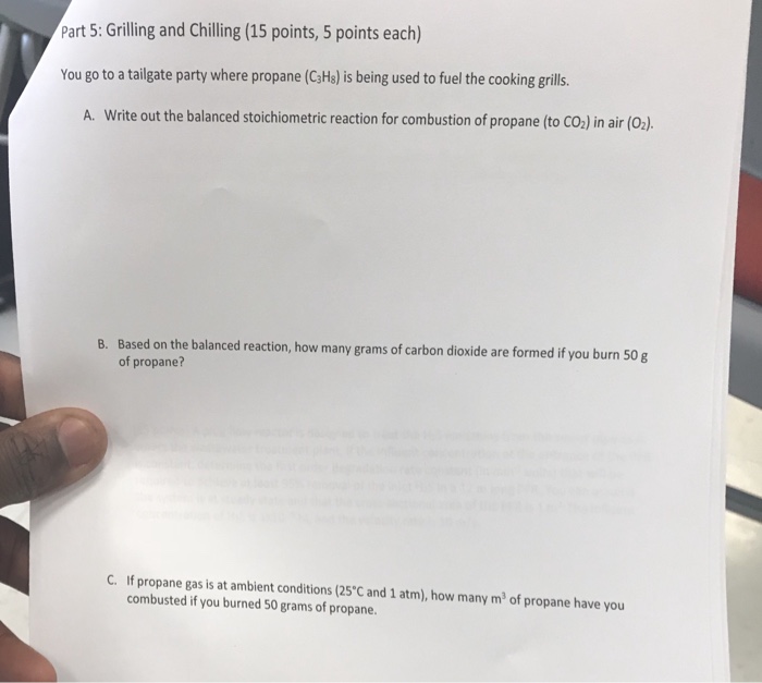 Solved Part 5: Grilling and Chilling (15 points, 5 points | Chegg.com