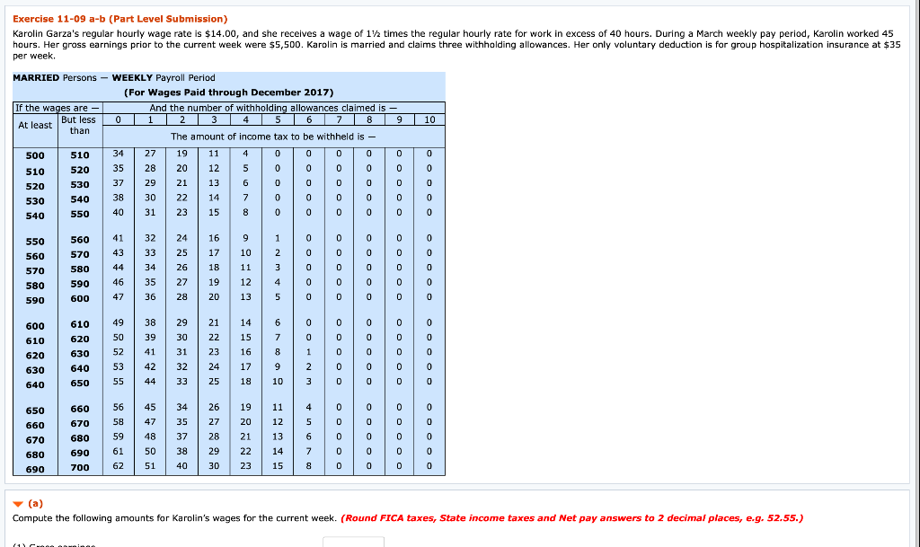 Solved Exercise 11-09 a-b (Part Level Submission) Karolin | Chegg.com