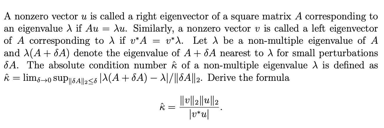 Solved A nonzero vector u is called a right eigenvector of a | Chegg.com