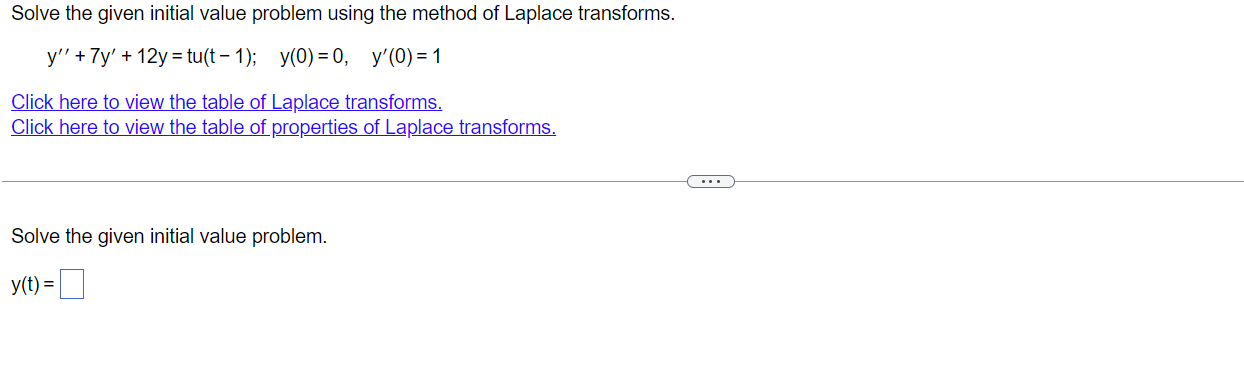 Solved Solve the given initial value problem using the | Chegg.com