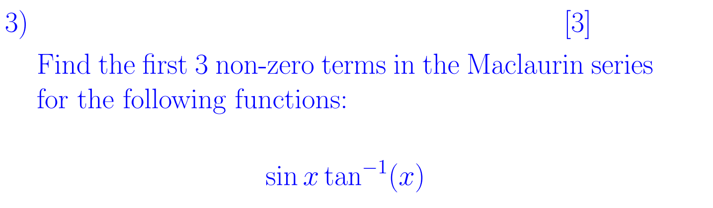 Solved 3) co Find the first 3 non-zero terms in the | Chegg.com