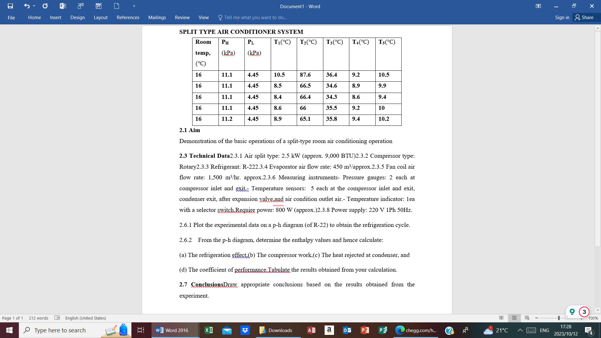 Solved SPLIT TYPE AIR CONDITIONER SYSTEM2.1 | Chegg.com