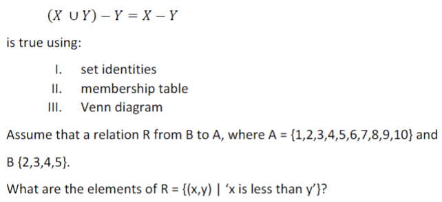 Solved Let X and Y be arbitrary sets. Prove the following | Chegg.com