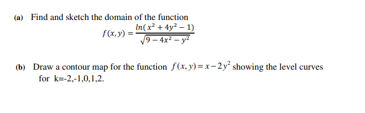 Solved (a) Find and sketch the domain of the function | Chegg.com