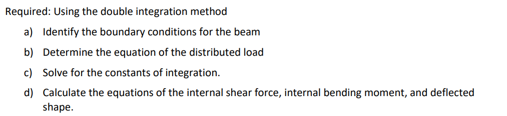 Solved Required: Using the double integration method a) | Chegg.com
