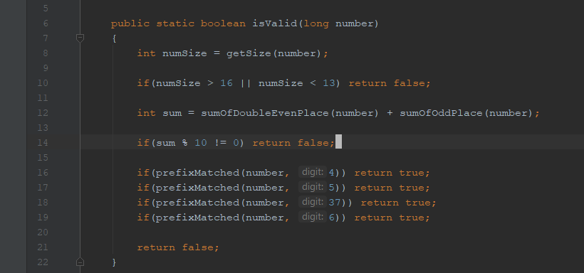 Solved public static boolean isValid (long number) int | Chegg.com