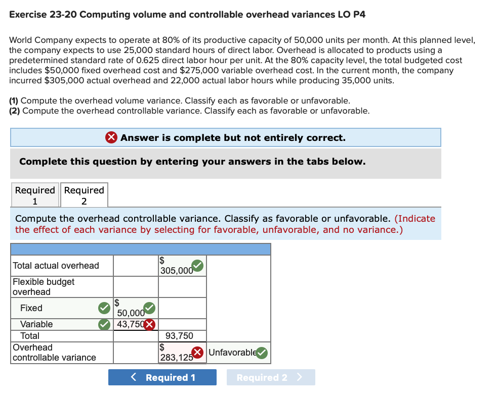 Solved Exercise 23-20 Computing volume and controllable | Chegg.com