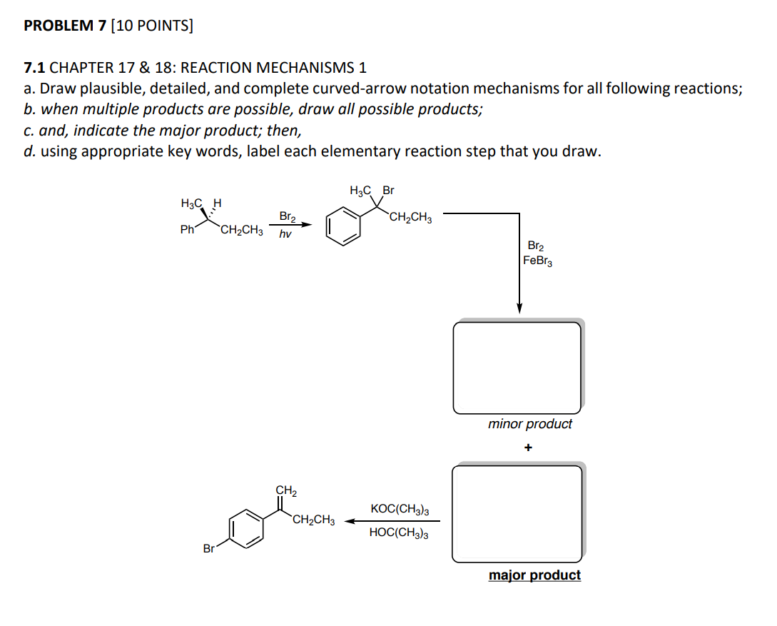Solved 7.1 CHAPTER 17 & 18: REACTION MECHANISMS 1 a. | Chegg.com