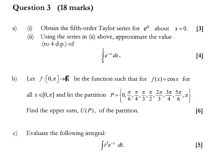 Solved Question 3 (18 ﻿marks)a) (i) ﻿Obtain the fifth-order | Chegg.com