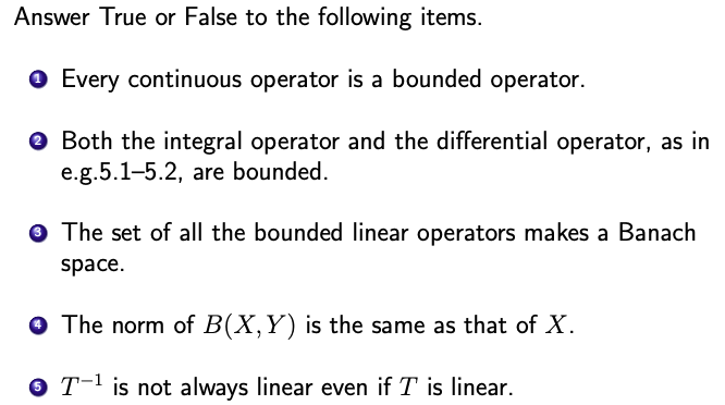 Solved Answer True or False to the following items. O Every | Chegg.com
