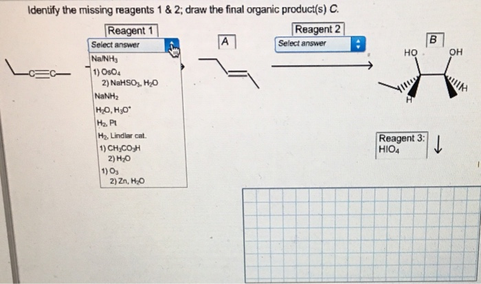 Solved Identify the missing reagents 1&2, draw the final | Chegg.com