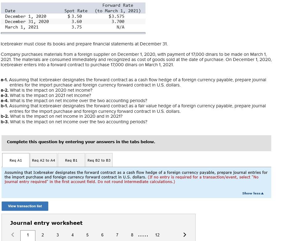 Date December 1, 2020 December 31, 2020 March 1, 2021 | Chegg.com