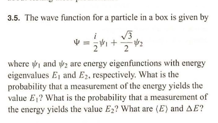 Solved 35 The Wave Function For A Particle In A Box Is