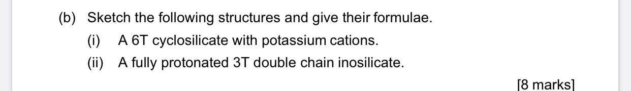 Solved (b) Sketch the following structures and give their | Chegg.com