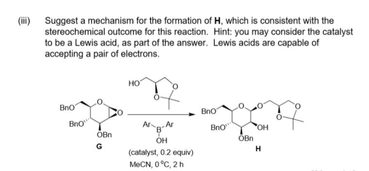 Solved (iii) Suggest a mechanism for the formation of H, | Chegg.com
