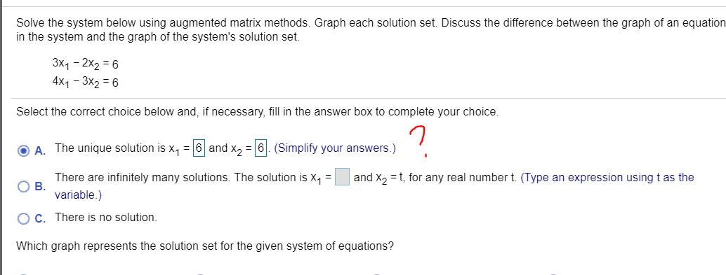Solved Solve the system below using augmented matrix | Chegg.com