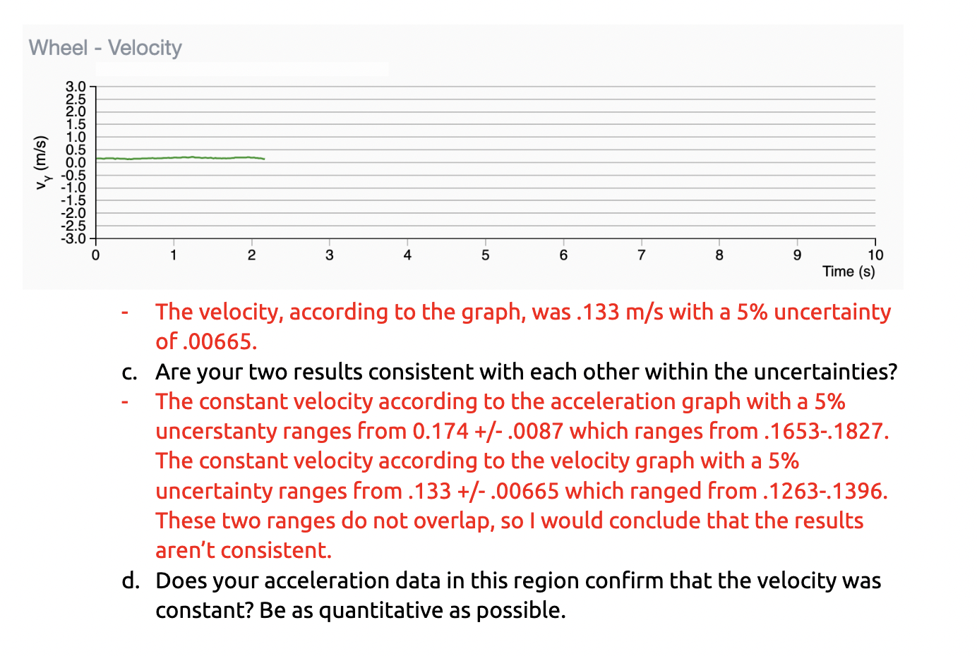 Solved a. ﻿Using the measurement tools in the iOLab | Chegg.com