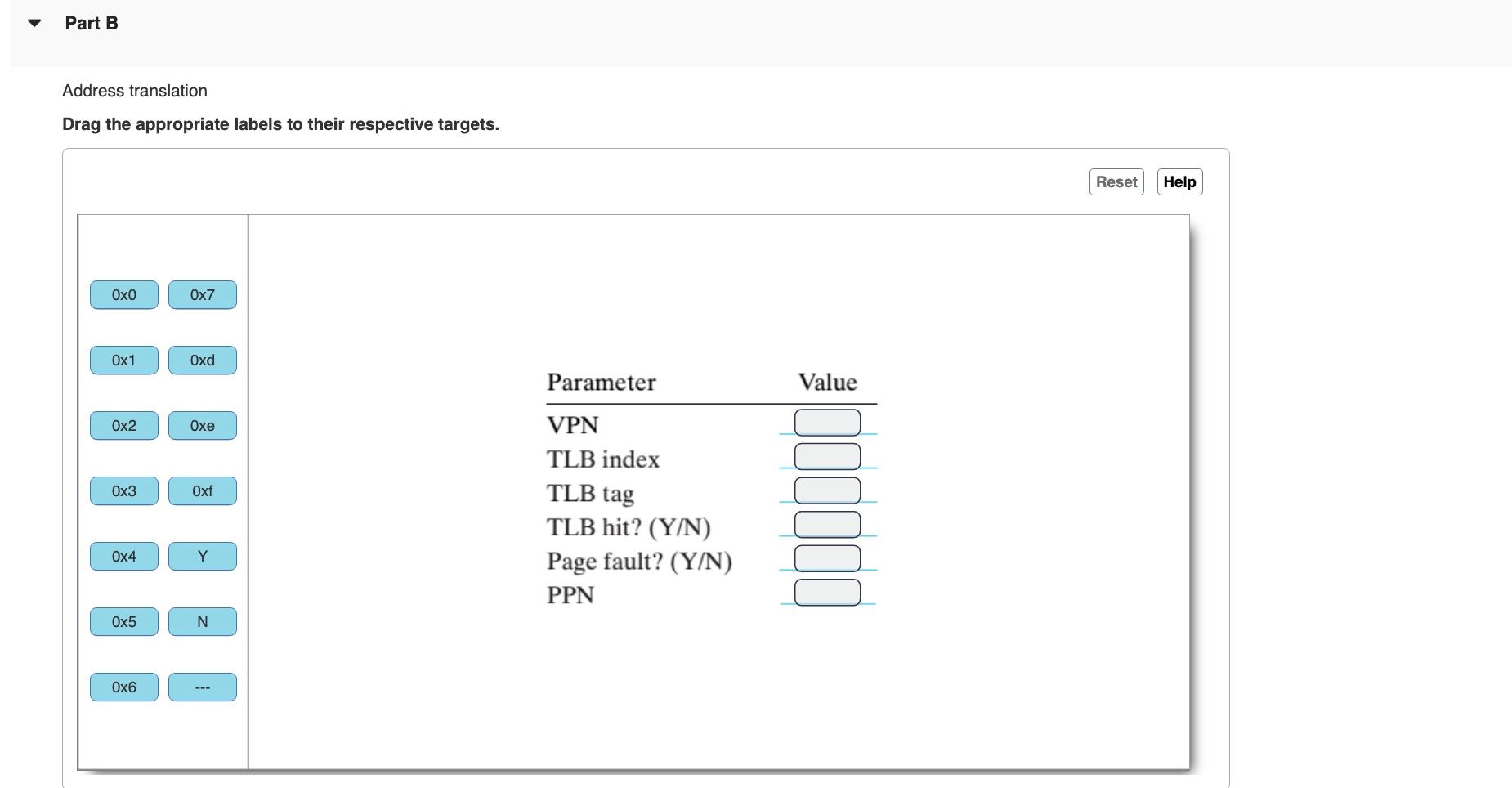 Solved Part B Address translation Drag the appropriate | Chegg.com