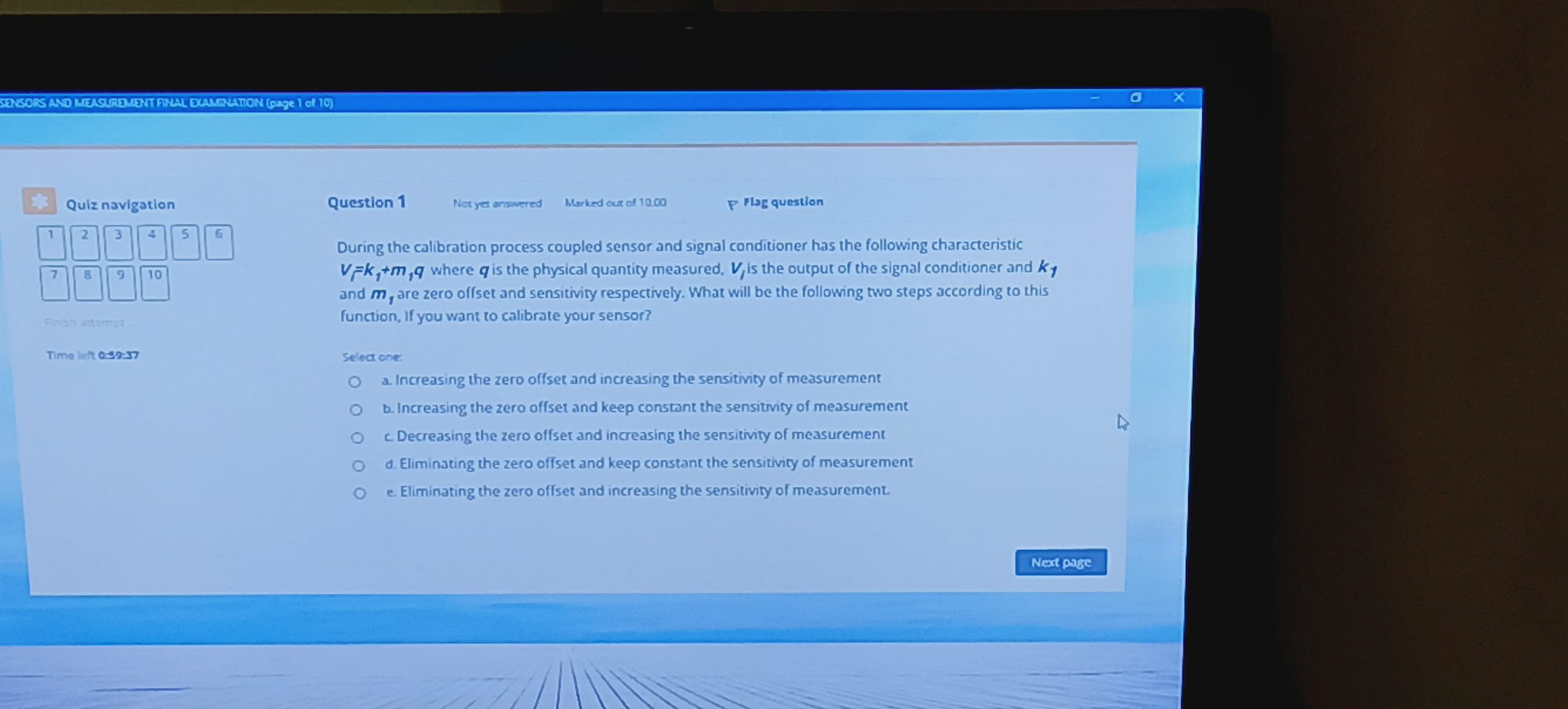 Solved During The Calibration Process Coupled Sensor And