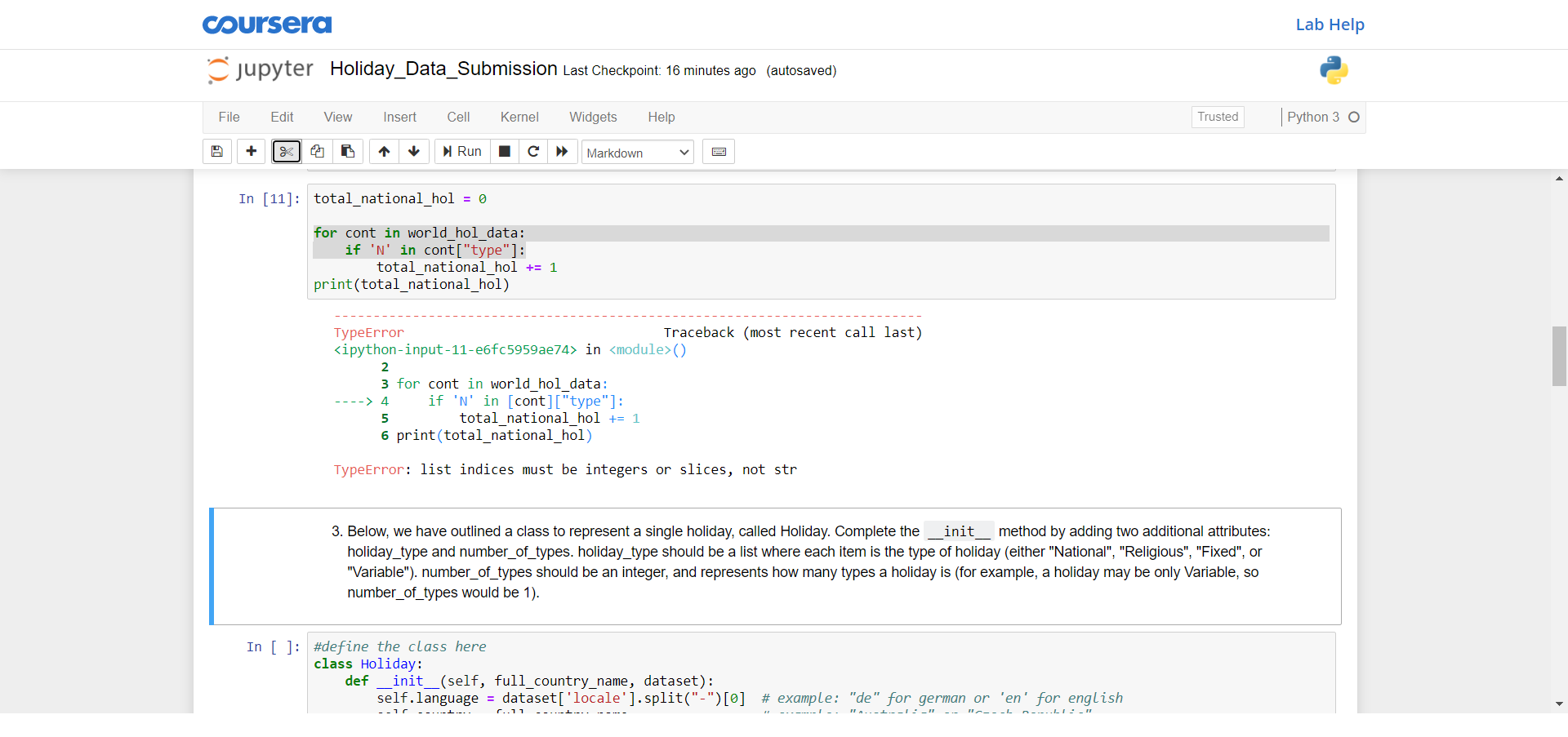 Solved The following prompt will be based around data for | Chegg.com
