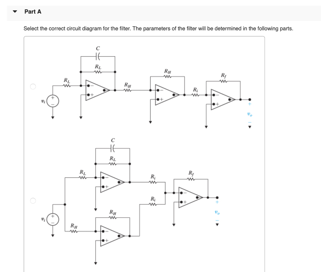 Solved Part A Select the correct circuit diagram for the | Chegg.com