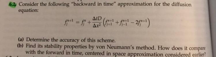 Solved 6.2. Consider the following "backward in time" | Chegg.com