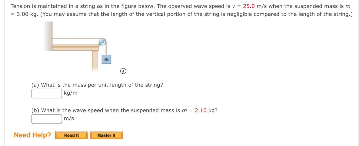 Solved Tension is maintained in a string as in the figure | Chegg.com