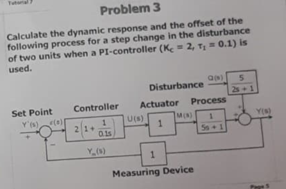 Solved Tutorial Problem 3 Calculate the dynamic response and | Chegg.com