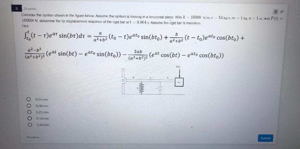 Solved 5 25 points Consider the system shown in the figure | Chegg.com