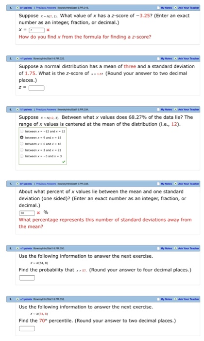 Solved Suppose xN,1 What value of x has a z-score of-3.25? | Chegg.com