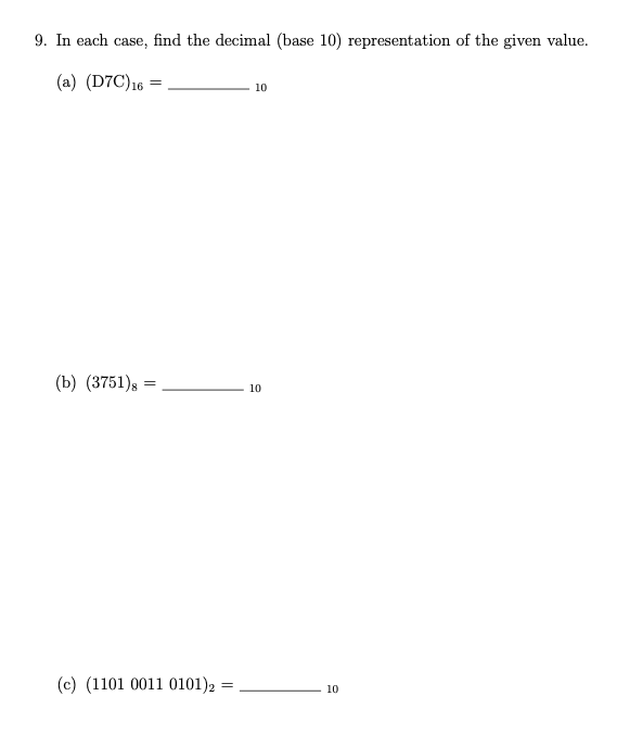 Solved 8. Consider the integer n = 15947 (base 10).(a) Find | Chegg.com