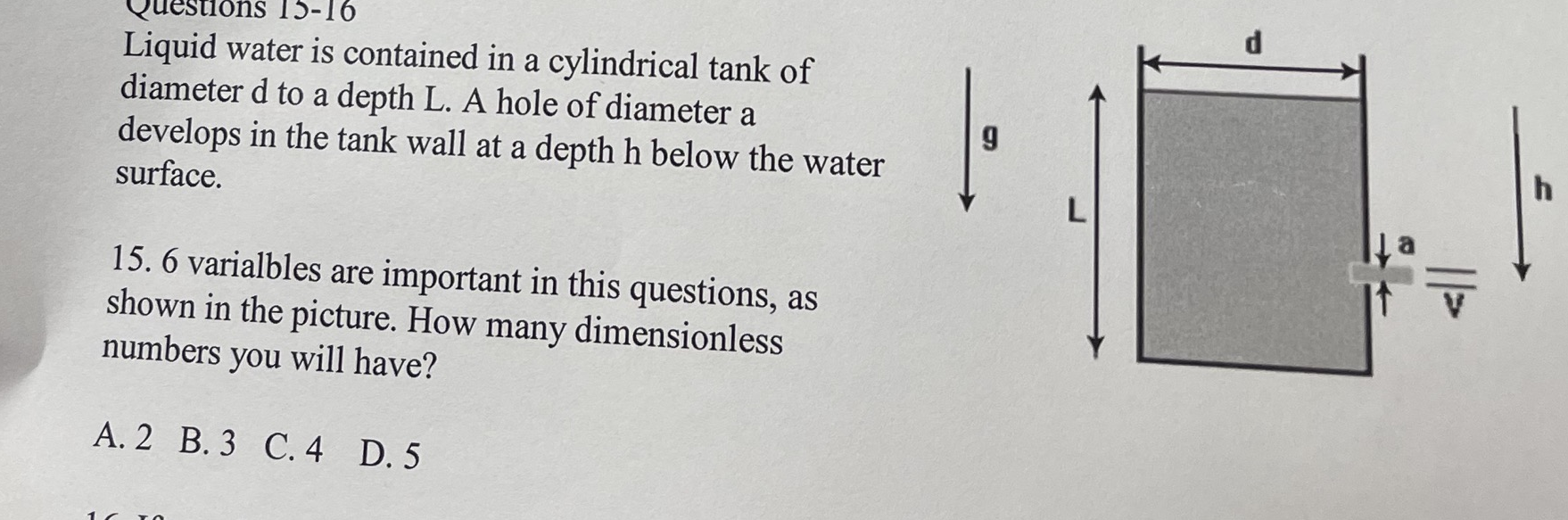 Solved Liquid water is contained in a cylindrical tank of | Chegg.com