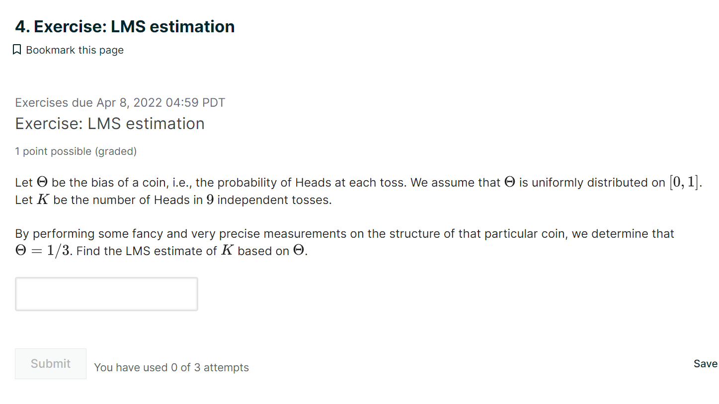 Solved 4. Exercise: LMS estimation Bookmark this page | Chegg.com