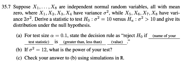 35.7 Suppose X1,…,X8 are independent normal random | Chegg.com