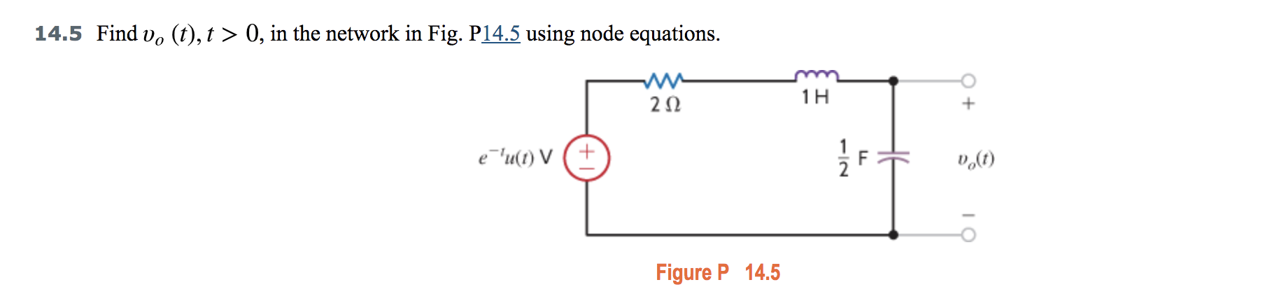 Solved 14.5 Find v, (t), t > 0, in the network in Fig. P14.5 | Chegg.com