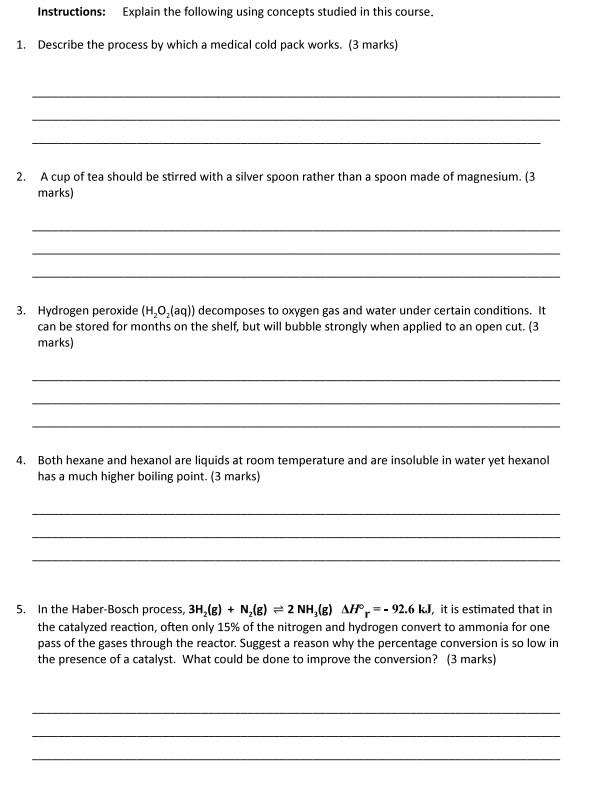 Solved Instructions: Explain the following using concepts | Chegg.com