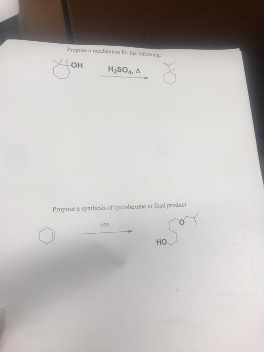 Solved Propose a mechanism for the following: он H2SO4, A | Chegg.com