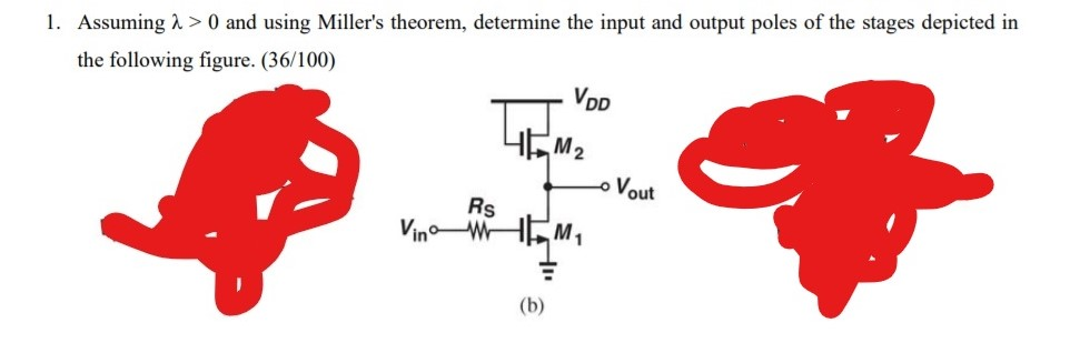 Solved 1. Assuming 2 > 0 and using Miller's theorem, | Chegg.com