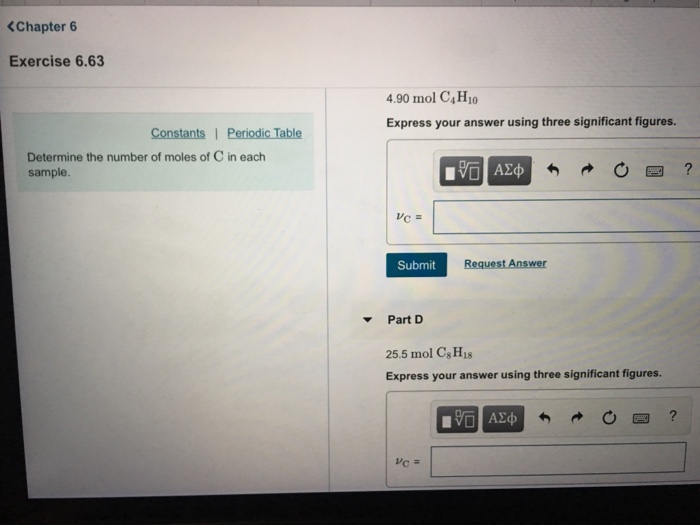 Solved Chapter 。 Exercise 6.63 Constants 1 Periodic Table | Chegg.com