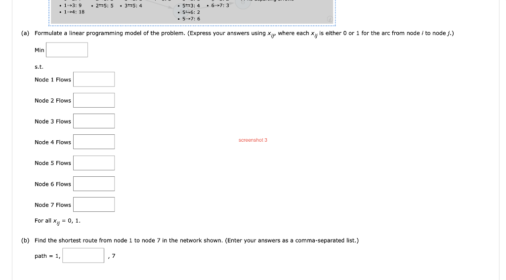 Solved Consider the following transshipment network for | Chegg.com