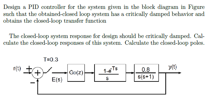Design a PID controller for the system given in the | Chegg.com