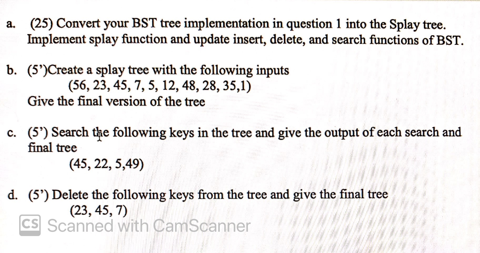 Solved (25) Convert your BST tree implementation in question | Chegg.com