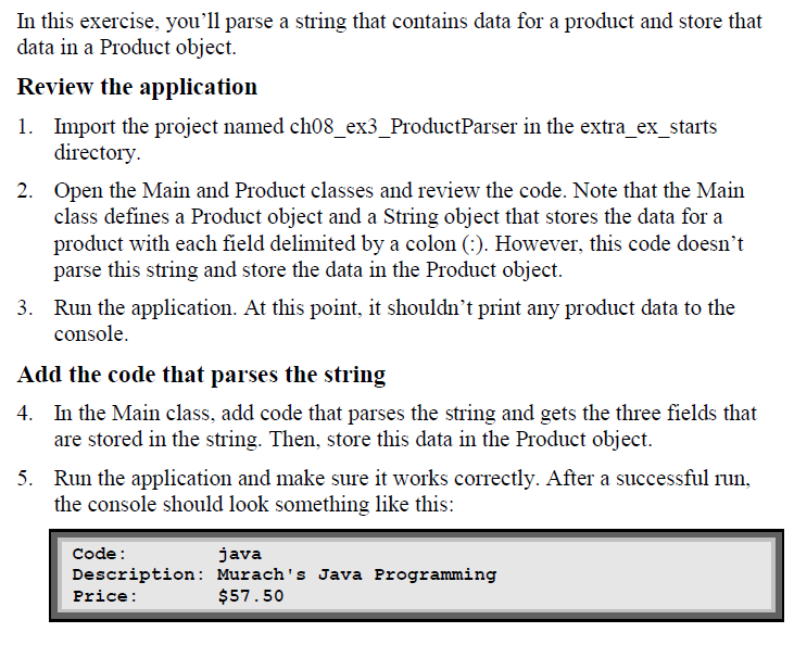 Solved Product.java package murach.business; import | Chegg.com