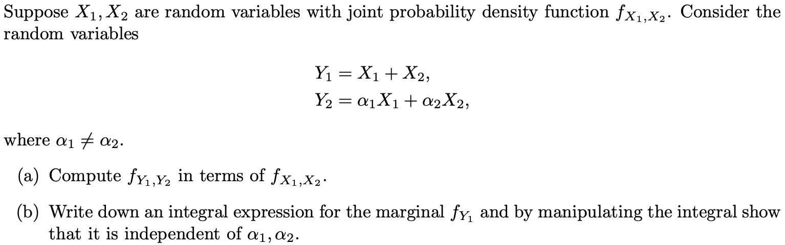 Solved Suppose X1,X2 are random variables with joint | Chegg.com