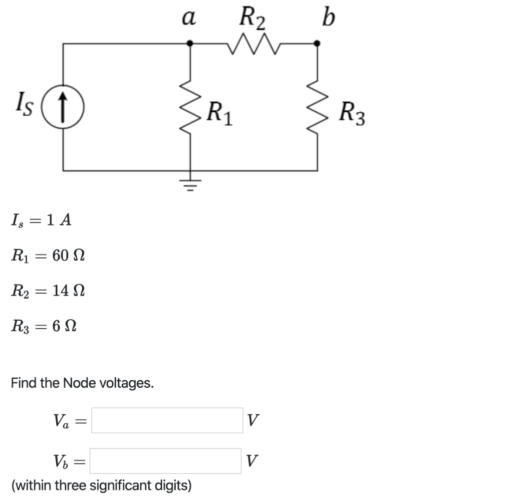 Solved a R2 b Þ 3R 3 R3 Ig = 1 A R1 = 60 82 R2 = 14 12 R3 = | Chegg.com