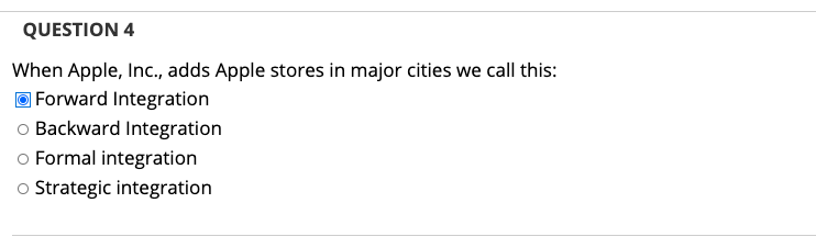 Solved QUESTION 4 When Apple, Inc., adds Apple stores in | Chegg.com