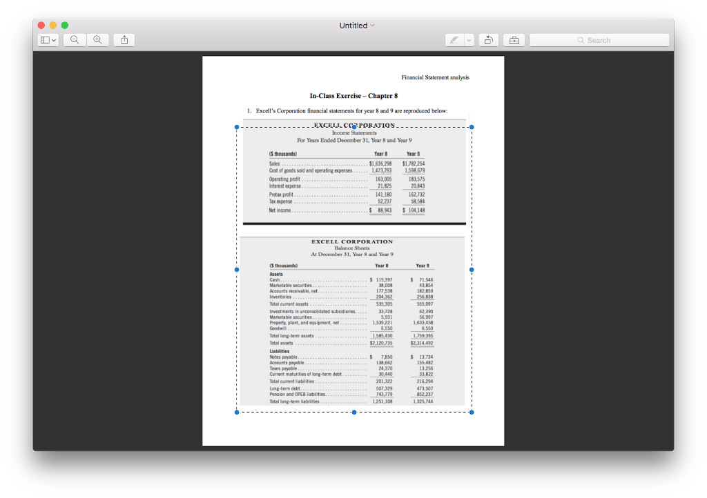 In-Class Exercise – Chapter 8 1. Excell’s Corporation | Chegg.com