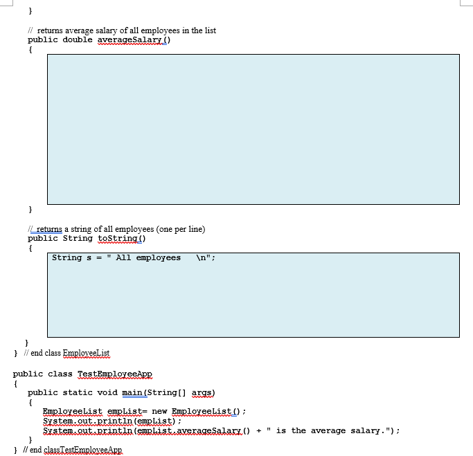 Solved 1) (4 points) Application has three classes Employee, | Chegg.com