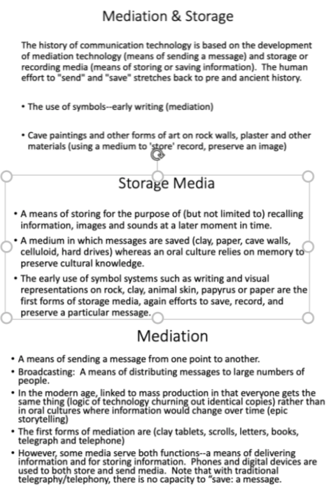 Solved Lecture: Early Storage Media: Technology in the | Chegg.com