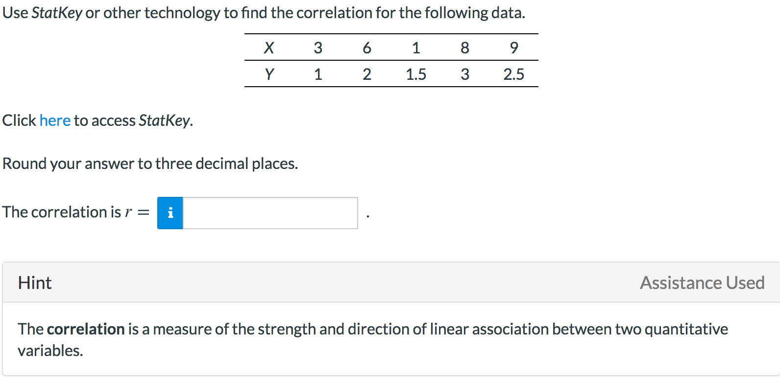 Solved Use StatKey or other technology to find the | Chegg.com